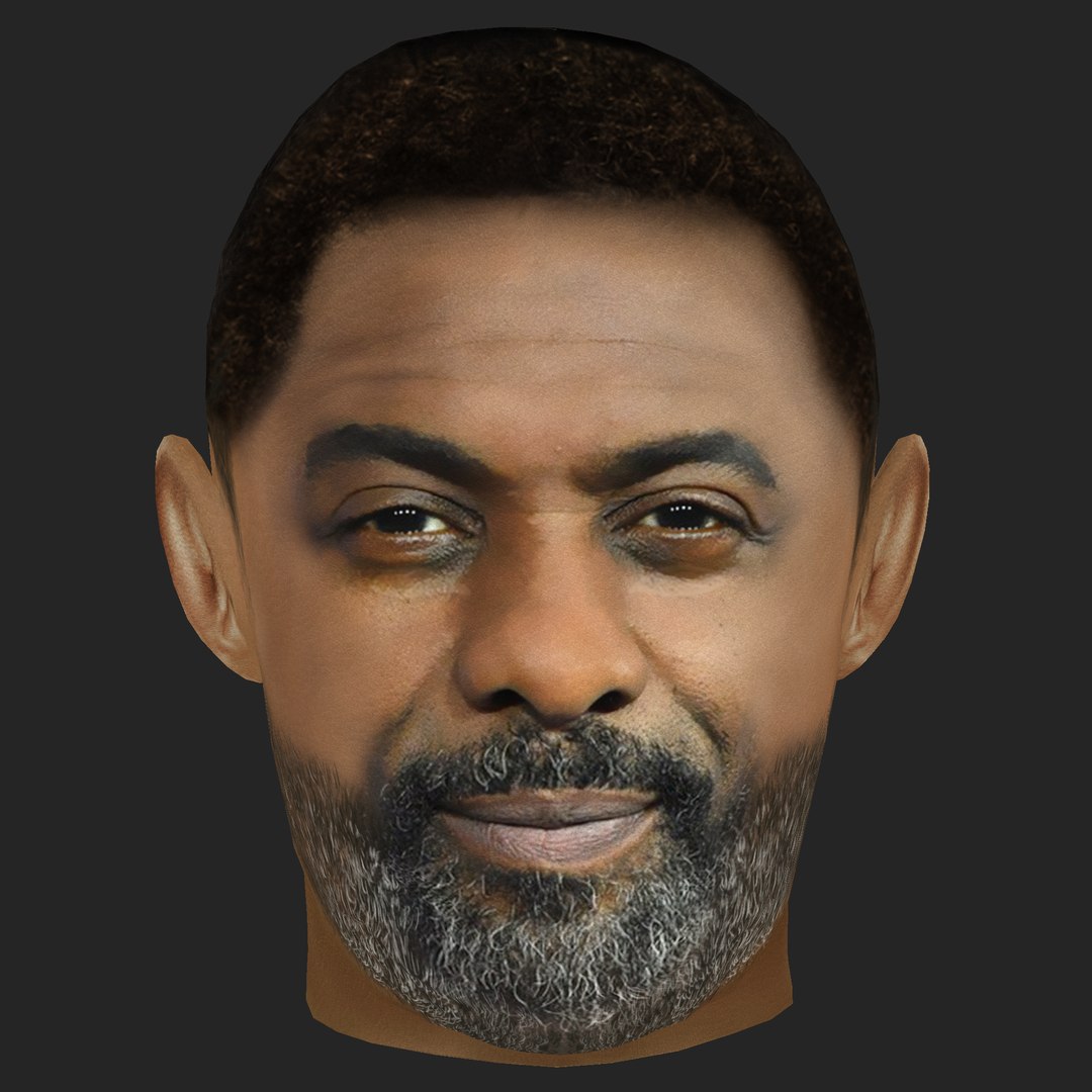 Idris Elba Head - Low Poly Head For Game Low-poly 3D Model - TurboSquid ...