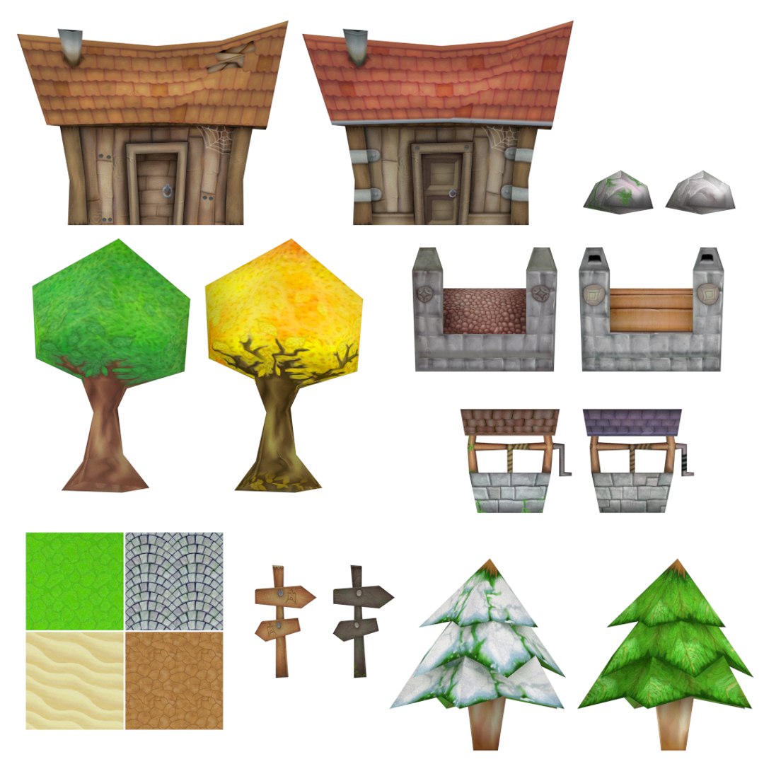 3D low-poly rpg items model - TurboSquid 1190752