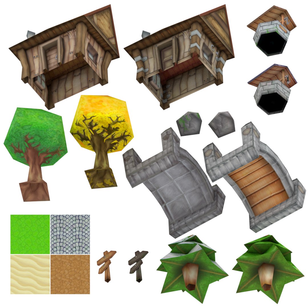 3D low-poly rpg items model - TurboSquid 1190752