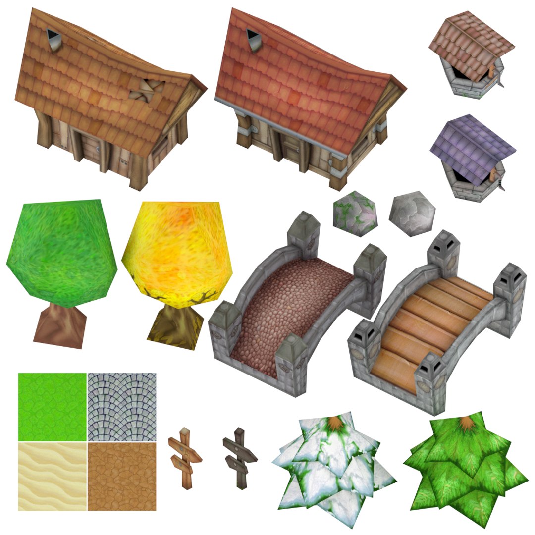 3D low-poly rpg items model - TurboSquid 1190752