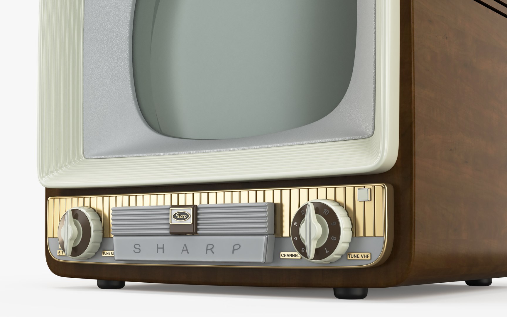 Retro TV SHARP TB-571 3D - TurboSquid 2074563