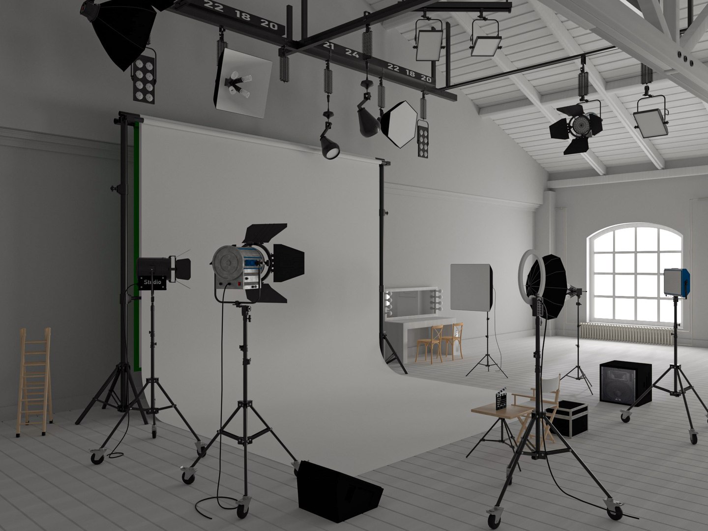 3D Photography Studio Scene 3 Model - TurboSquid 2084696