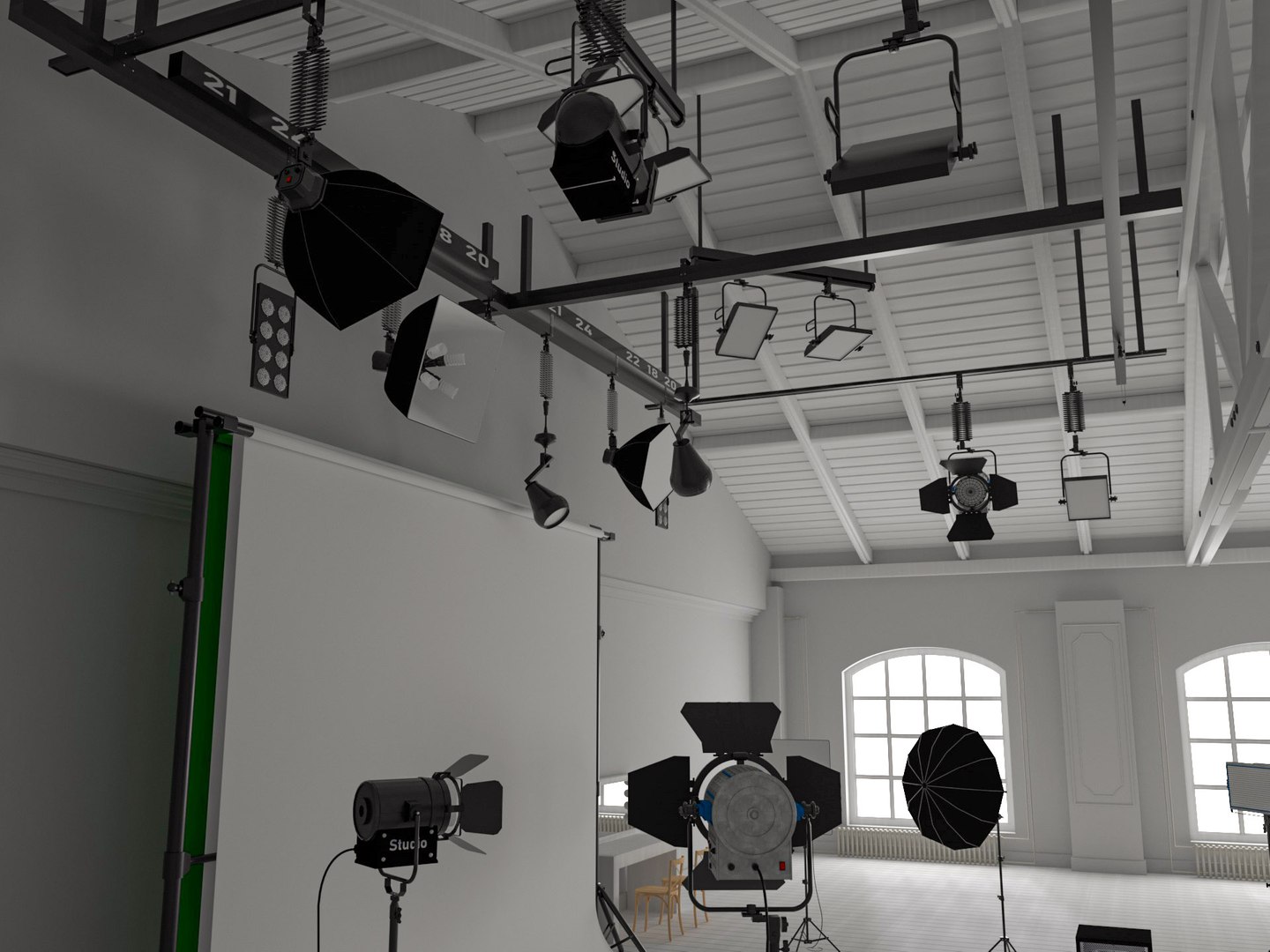 3D Photography Studio Scene 3 Model - TurboSquid 2084696