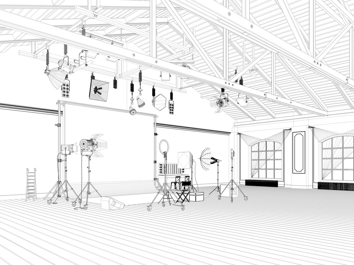 3D Photography Studio Scene 3 Model - TurboSquid 2084696