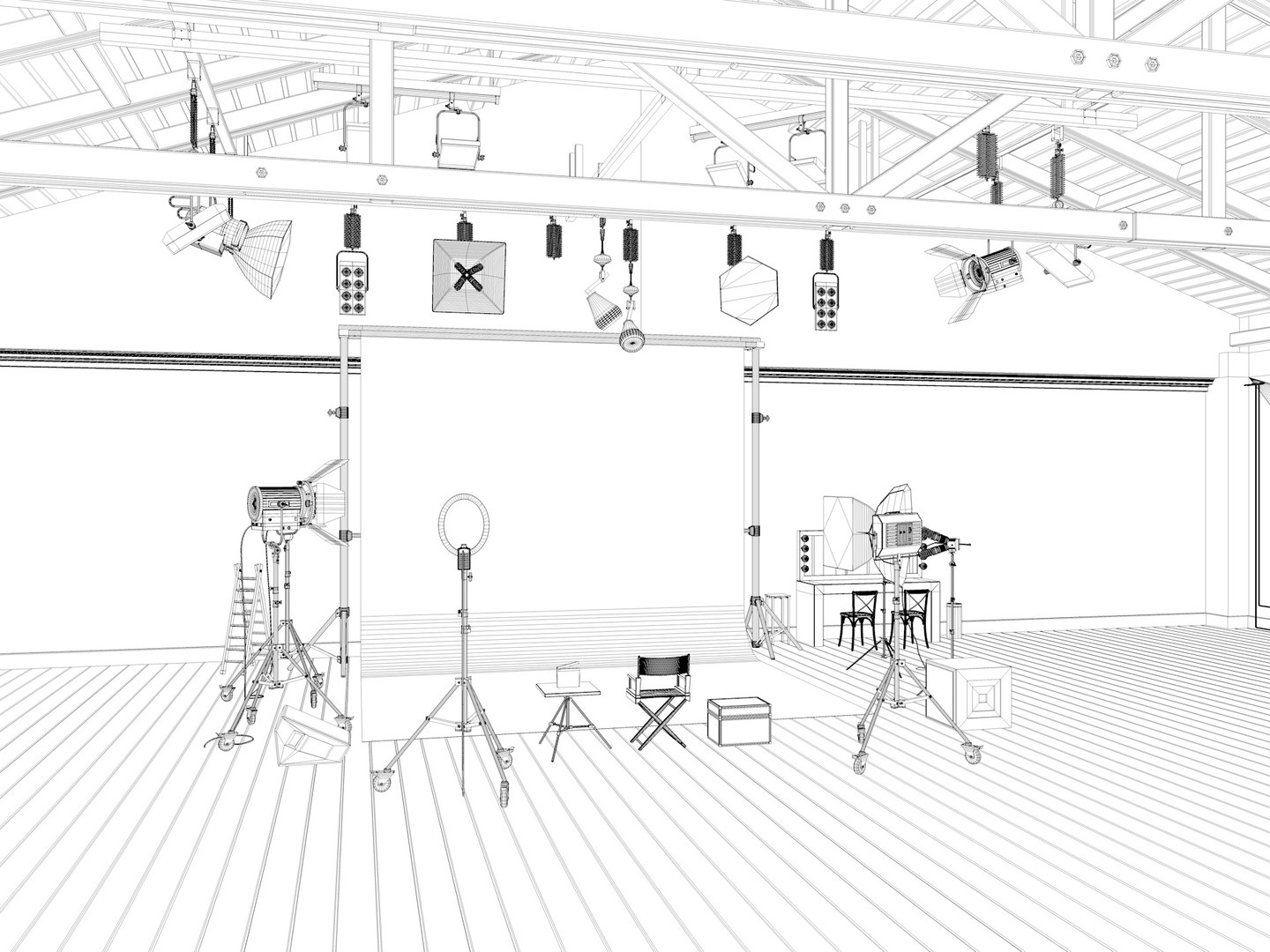 3D Photography Studio Scene 3 Model - TurboSquid 2084696