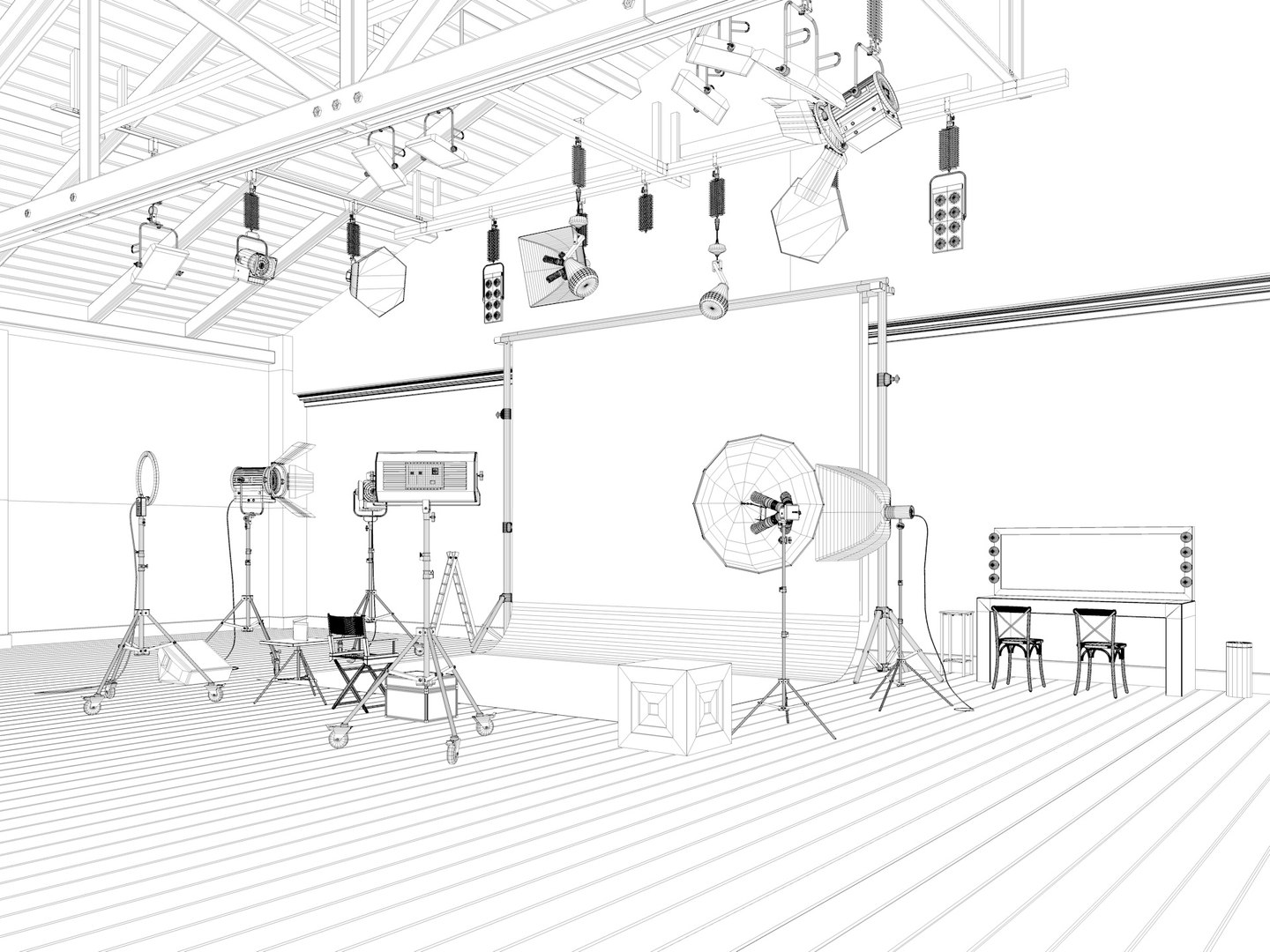 3D Photography Studio Scene 3 Model - TurboSquid 2084696