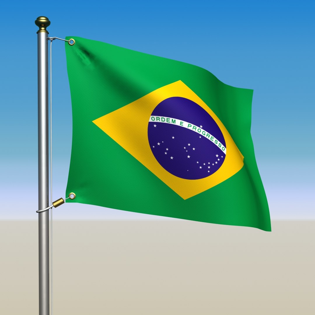 3d Brazil Flag