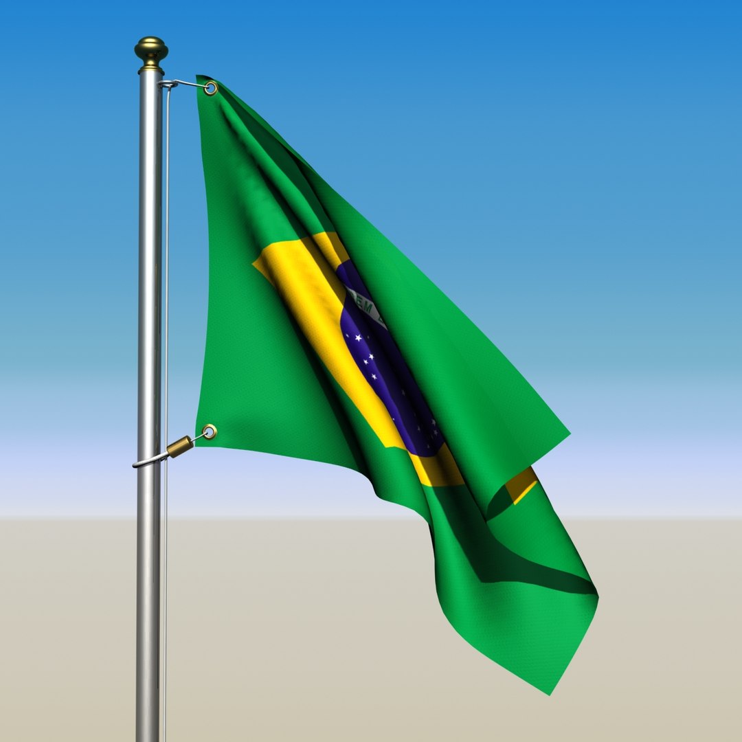 3d Brazil Flag