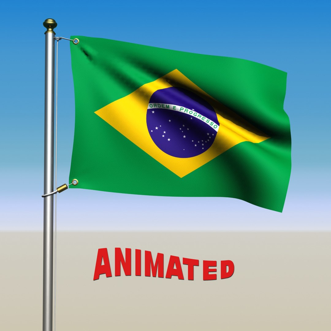 3d Brazil Flag