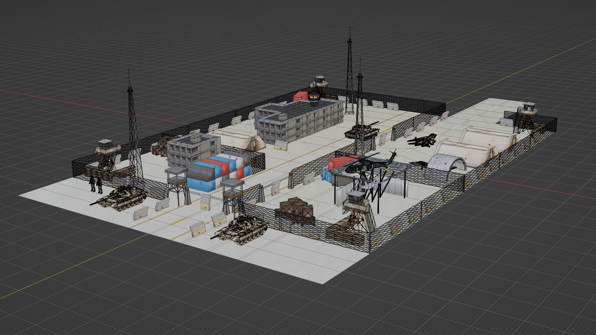 3D Spain Military Base Model - TurboSquid 1884989