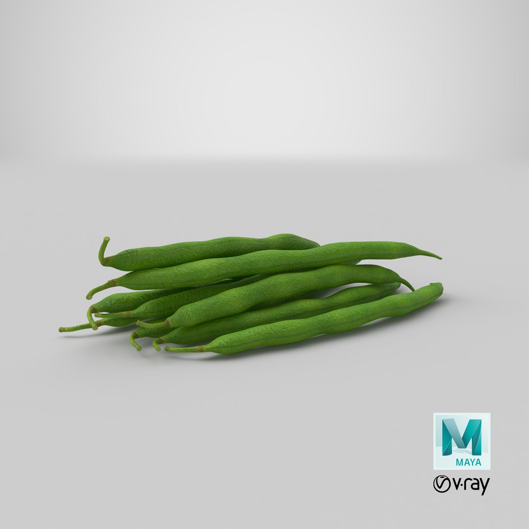 Green Bean Pile 02 3D Model - TurboSquid 1657847