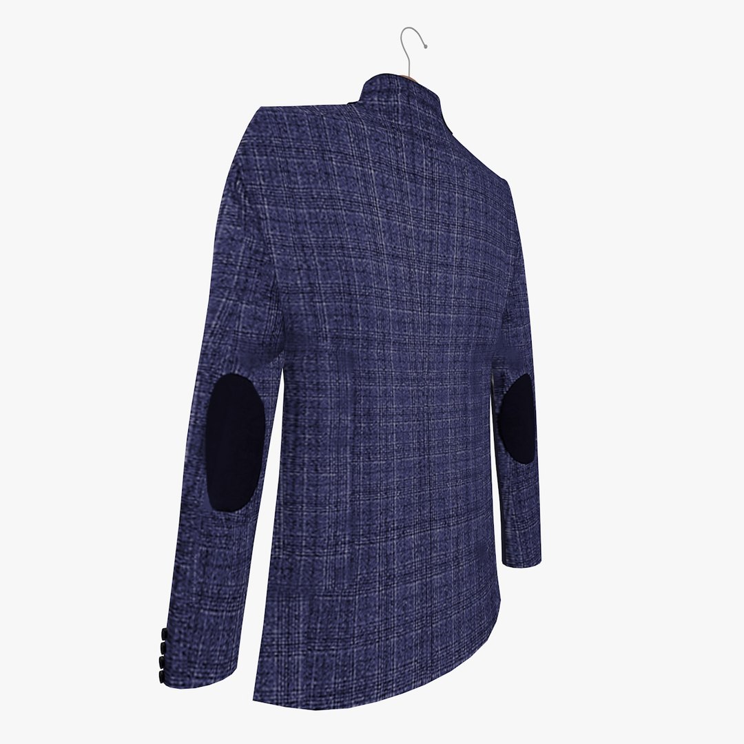 3d Blue Blazer Jacket 2