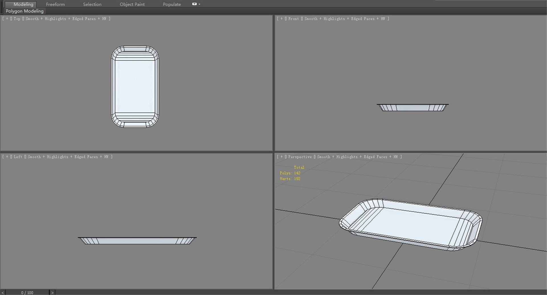 3D Cartoon plastic tray - serving dish model - TurboSquid 2110459