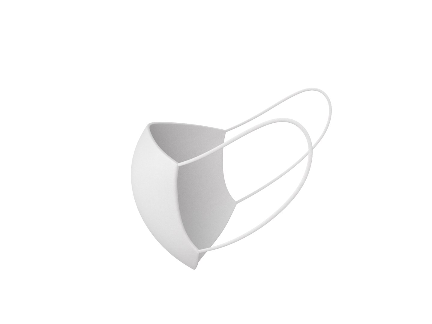 White surgical mask 3D model - TurboSquid 1526259