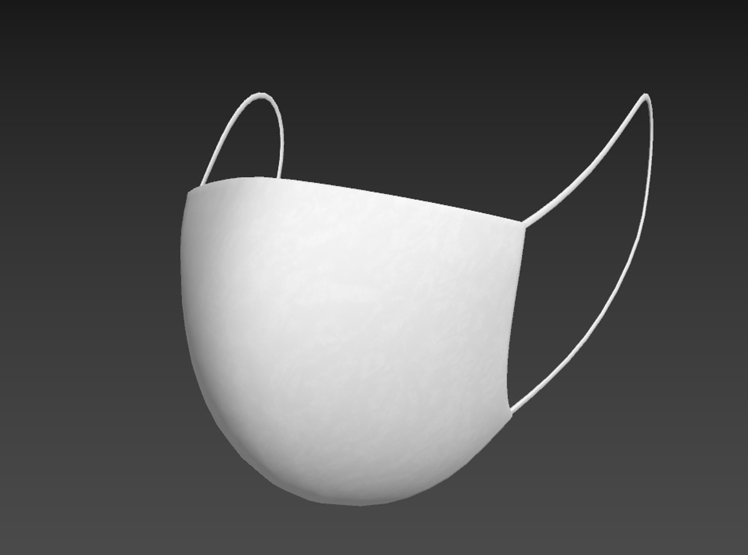 White surgical mask 3D model - TurboSquid 1526259