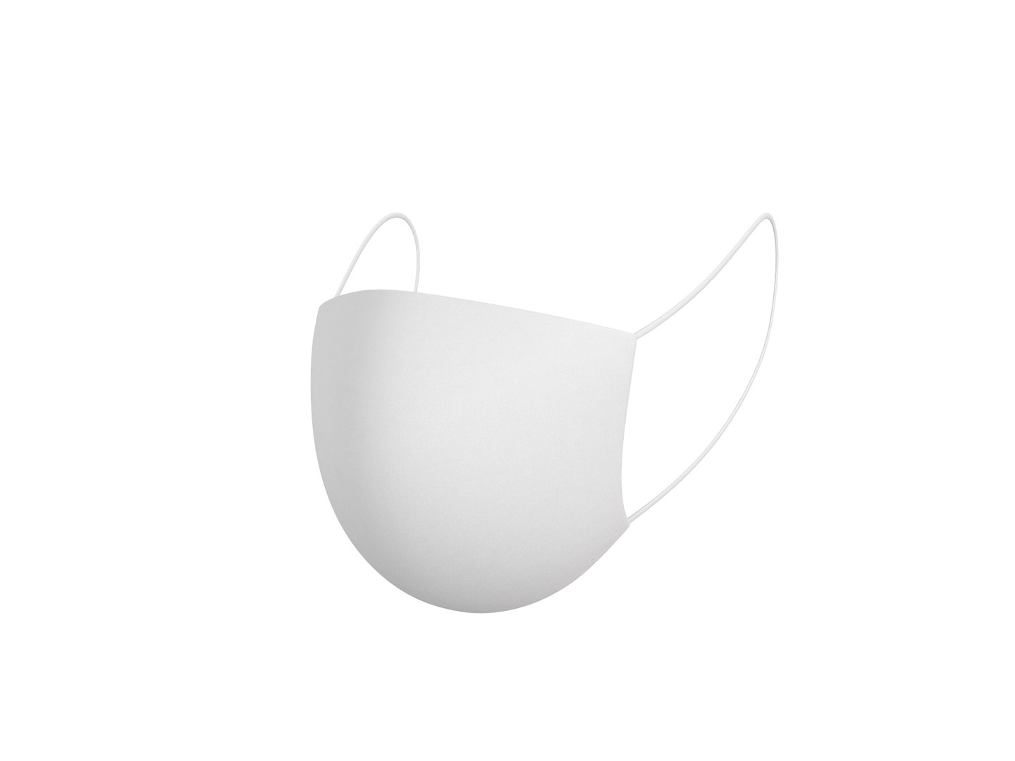 White surgical mask 3D model - TurboSquid 1526259