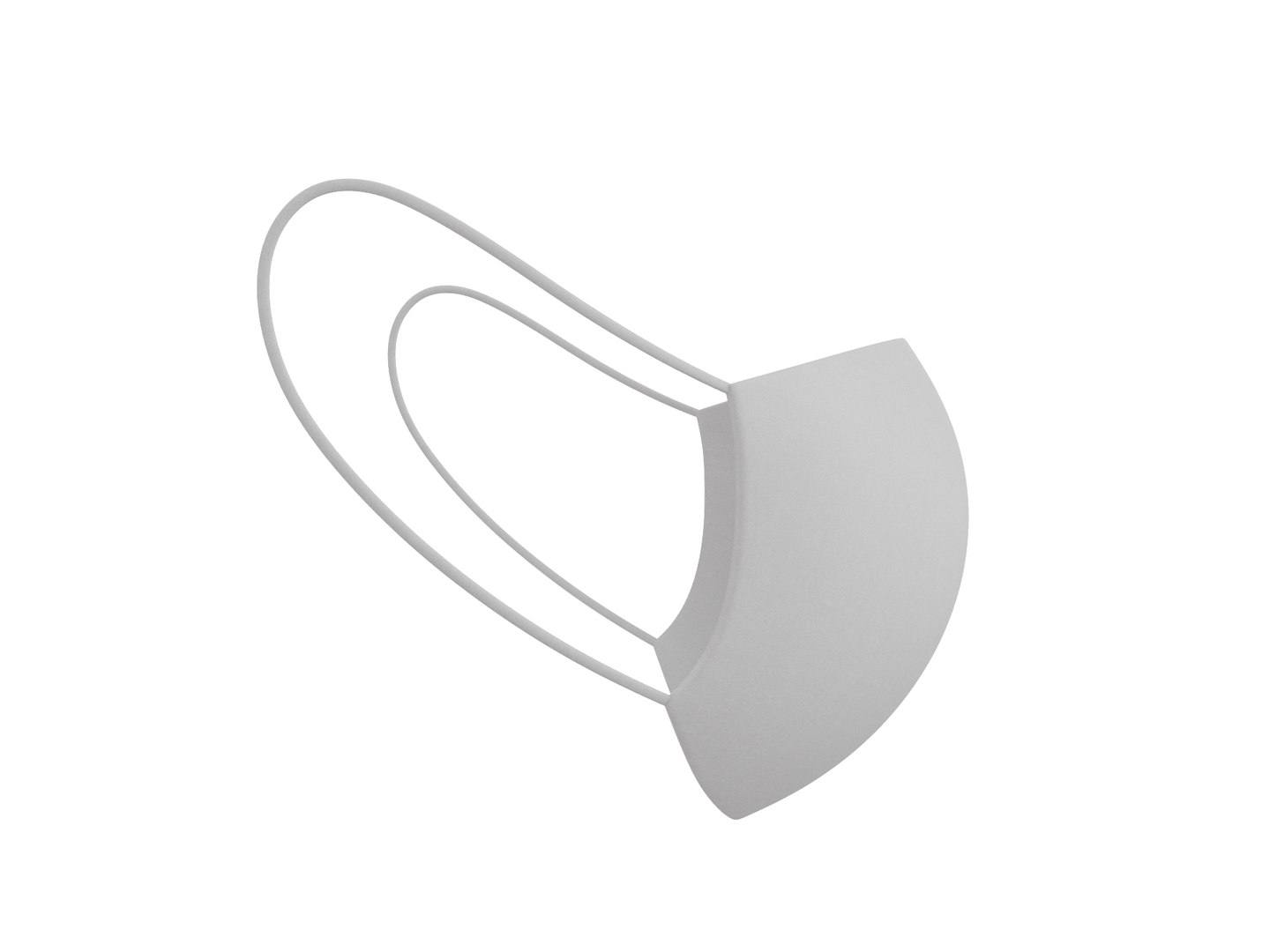 White surgical mask 3D model - TurboSquid 1526259