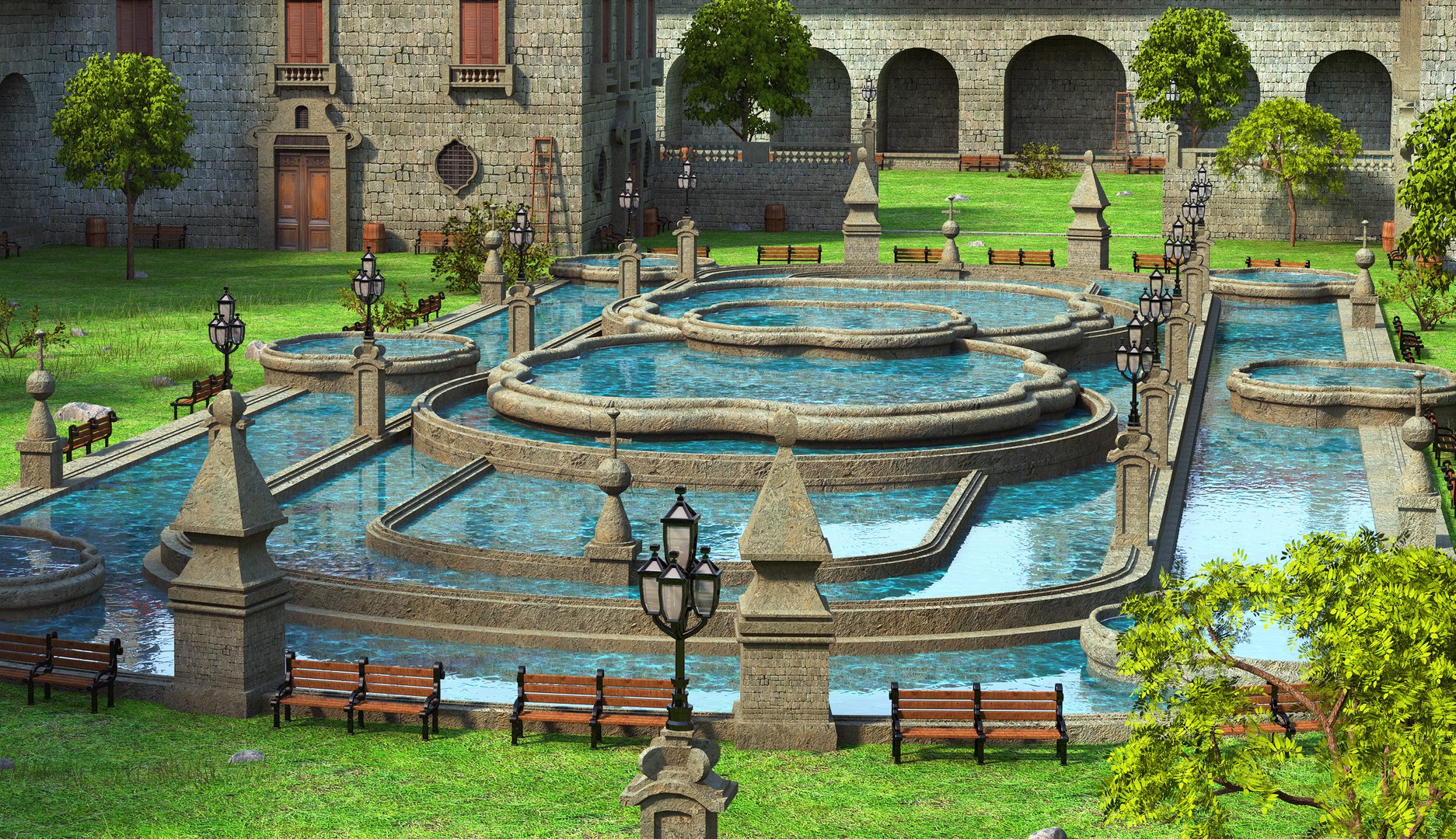 Classic Monastery Medieval 3D - TurboSquid 1390238