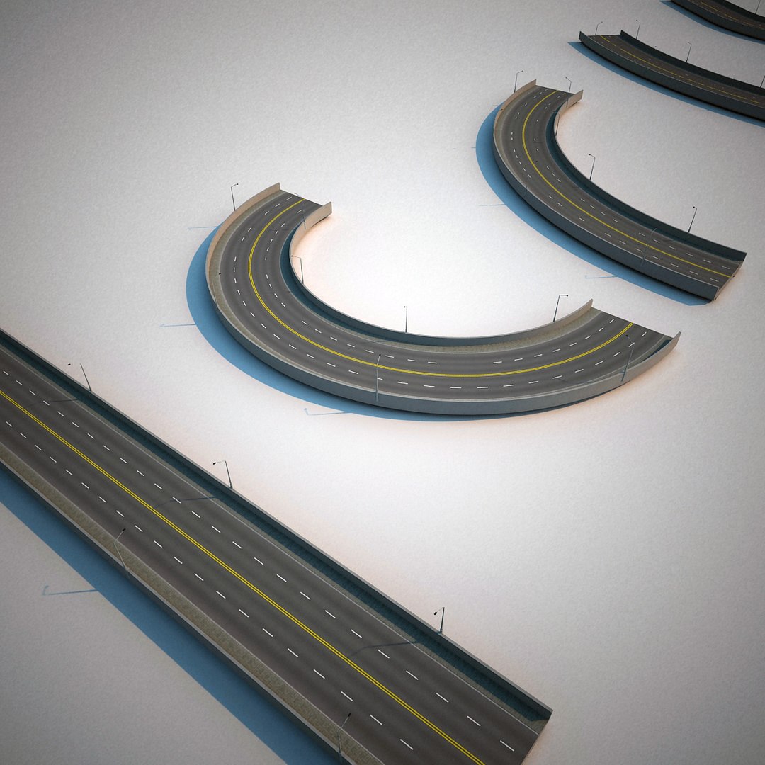 road set modelled 3d model