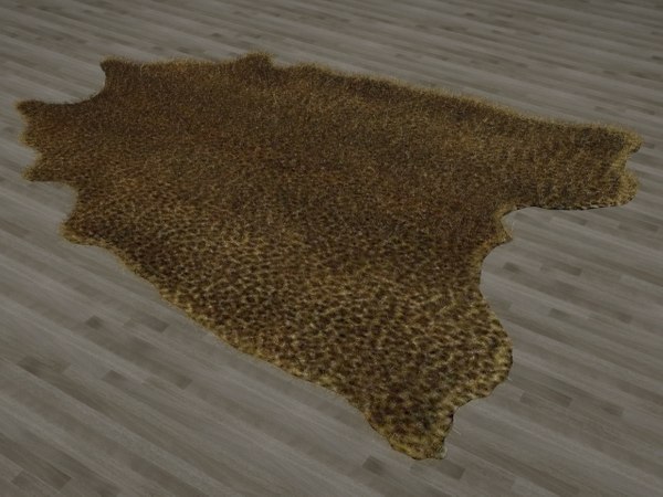 3d max fur rug leopard skin