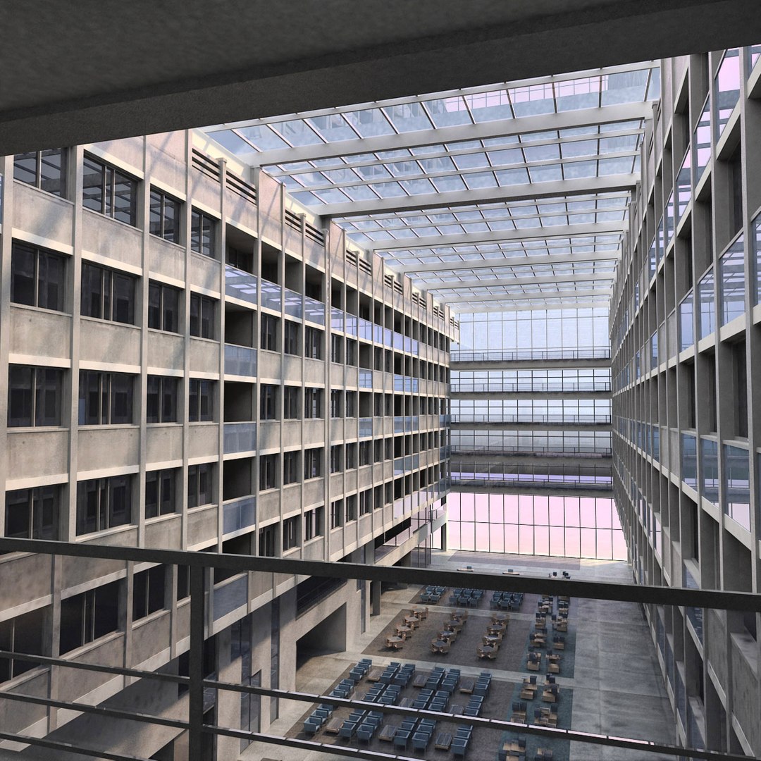 modern hall 3d model