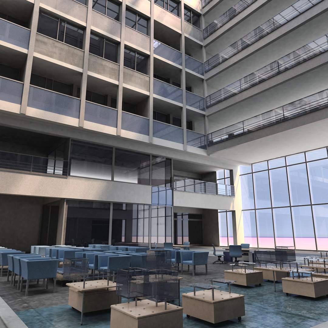 modern hall 3d model