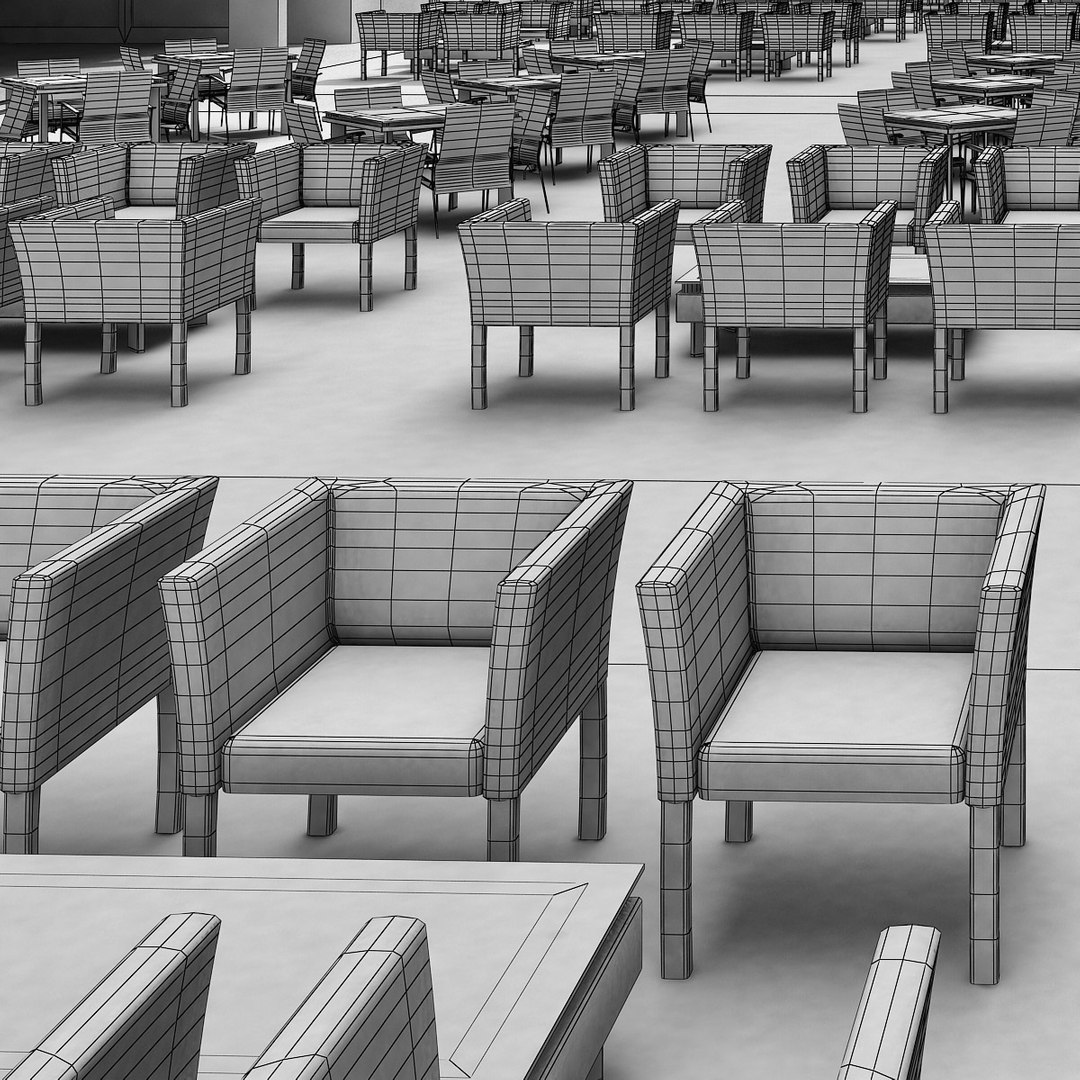 modern hall 3d model