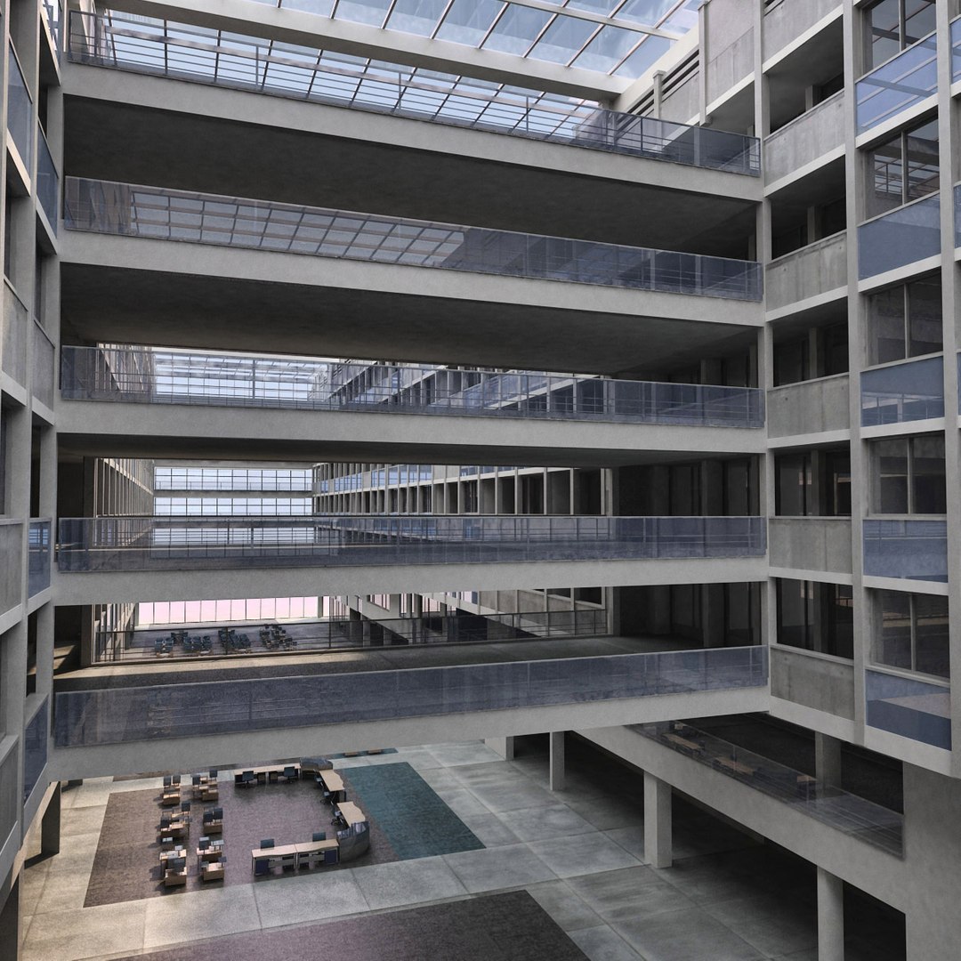 modern hall 3d model