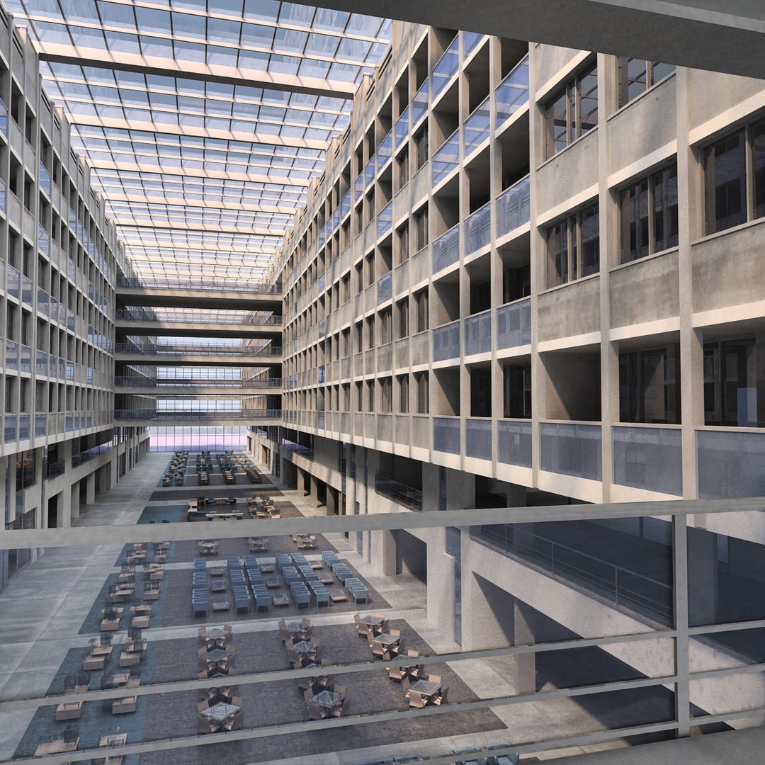 modern hall 3d model