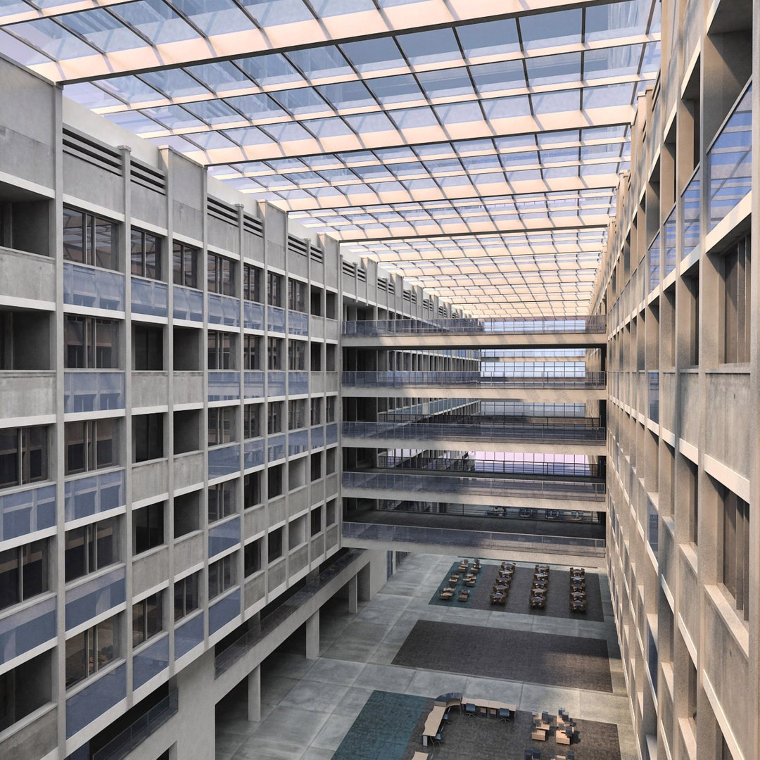 modern hall 3d model