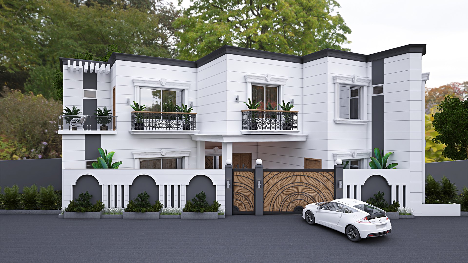 3D Modern Classic Exterior Model - TurboSquid 2052076