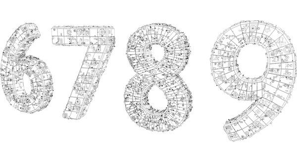 3D numbers - model - TurboSquid 1566595