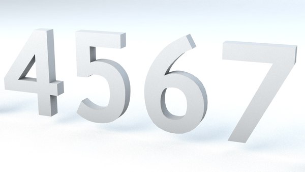 3D numbers - model - TurboSquid 1566595