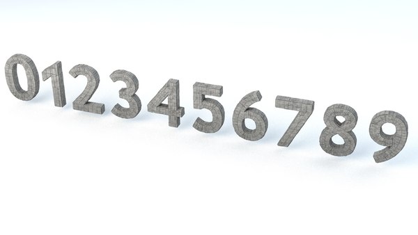 3D numbers - model - TurboSquid 1566595