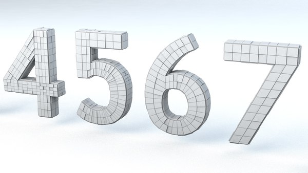 3D numbers - model - TurboSquid 1566595