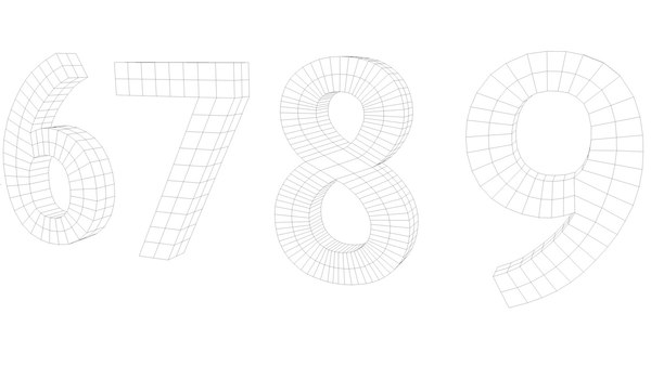 3D numbers - model - TurboSquid 1566595