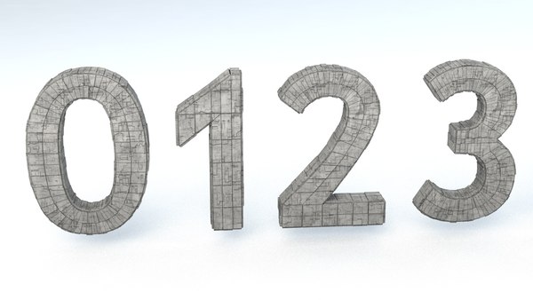 3D numbers - model - TurboSquid 1566595