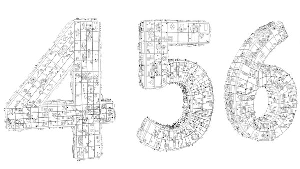 3D numbers - model - TurboSquid 1566595