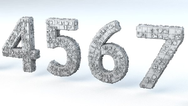 3D numbers - model - TurboSquid 1566595