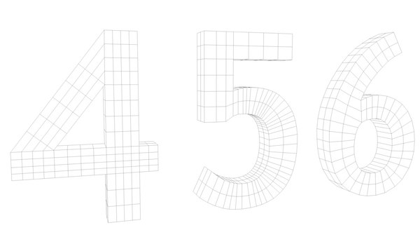 3D numbers - model - TurboSquid 1566595
