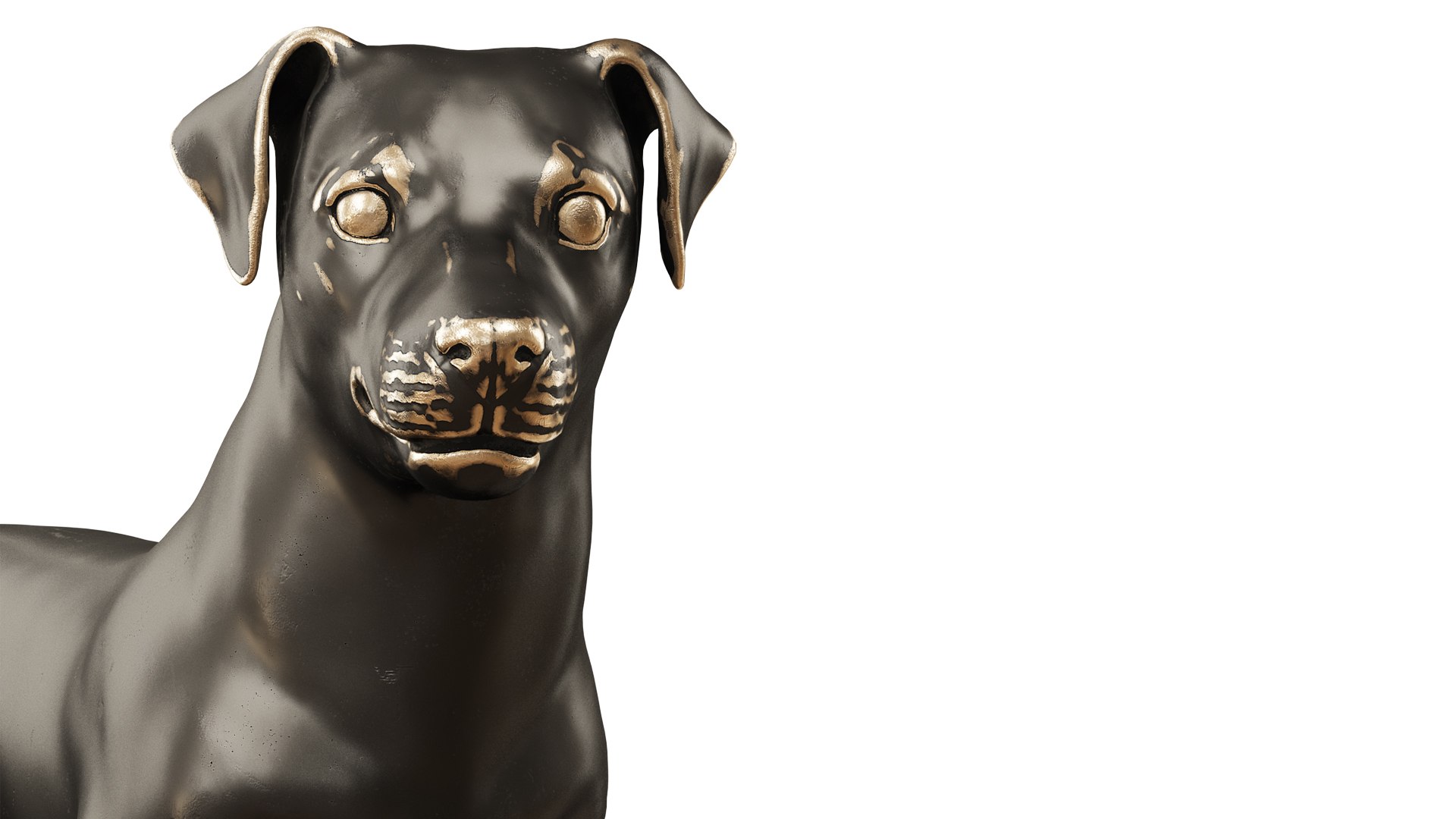 3D Metal Dog Sculpture - TurboSquid 2400738