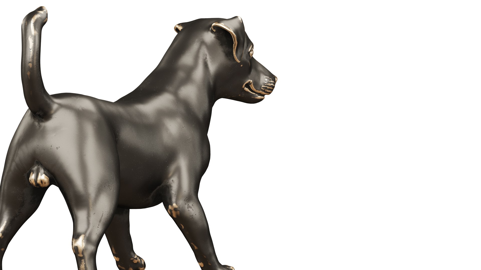 3D Metal Dog Sculpture - TurboSquid 2400738