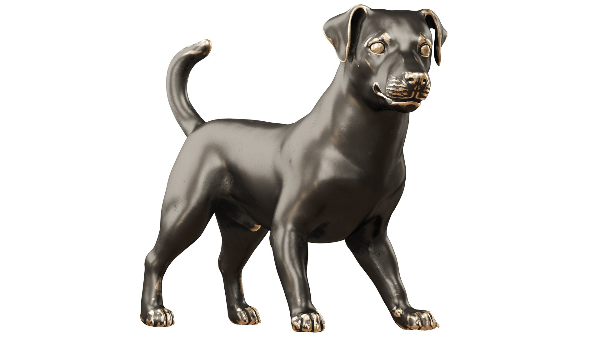 3D Metal Dog Sculpture - TurboSquid 2400738