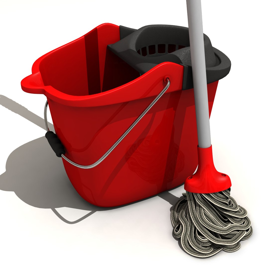 bucket mop 3d model