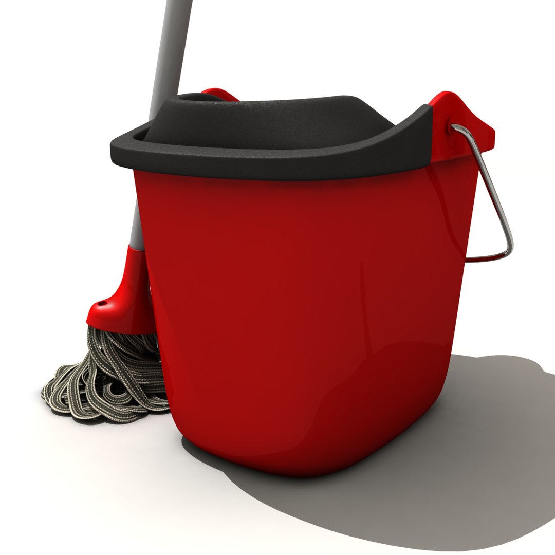 bucket mop 3d model