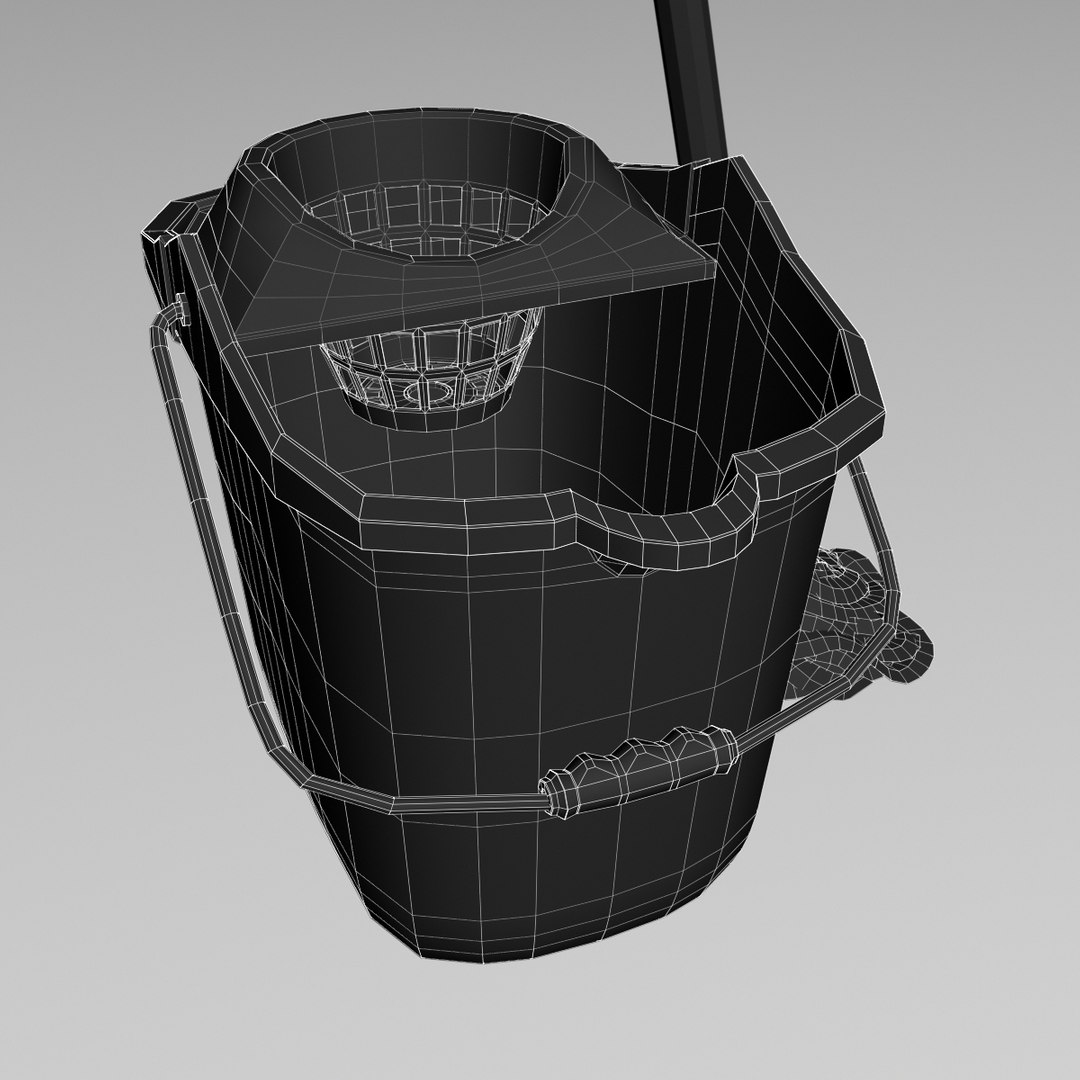 bucket mop 3d model