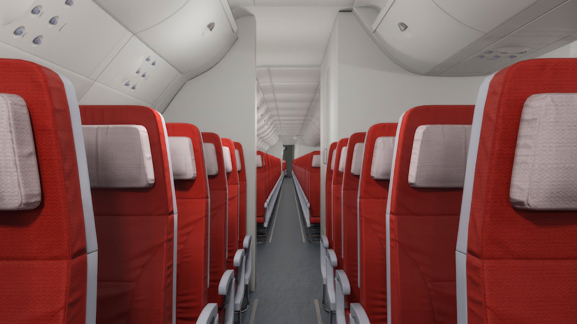 Airbus A380 800 Interior Red 3D Model - TurboSquid 2342371