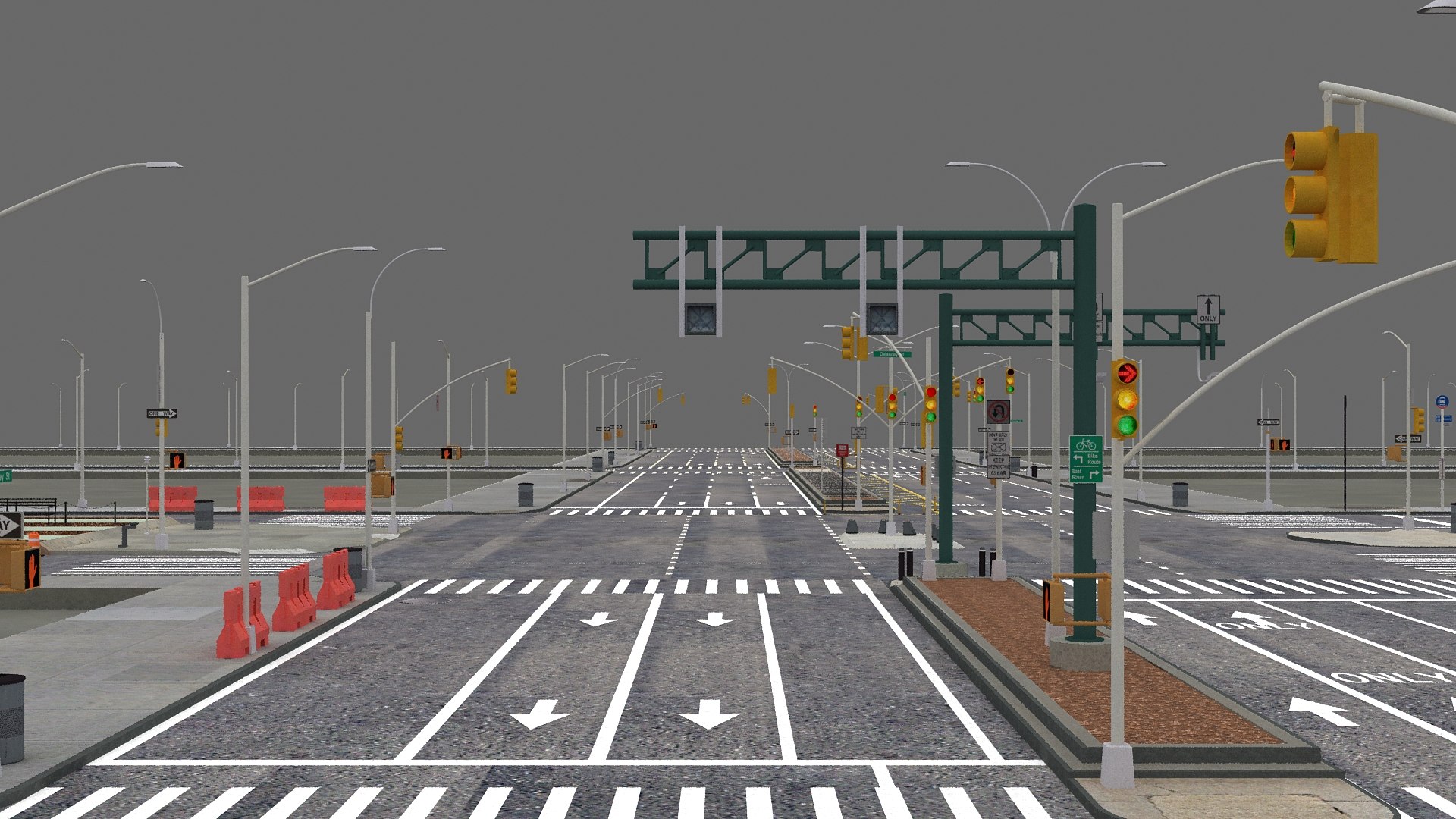 3D road city model - TurboSquid 1692991