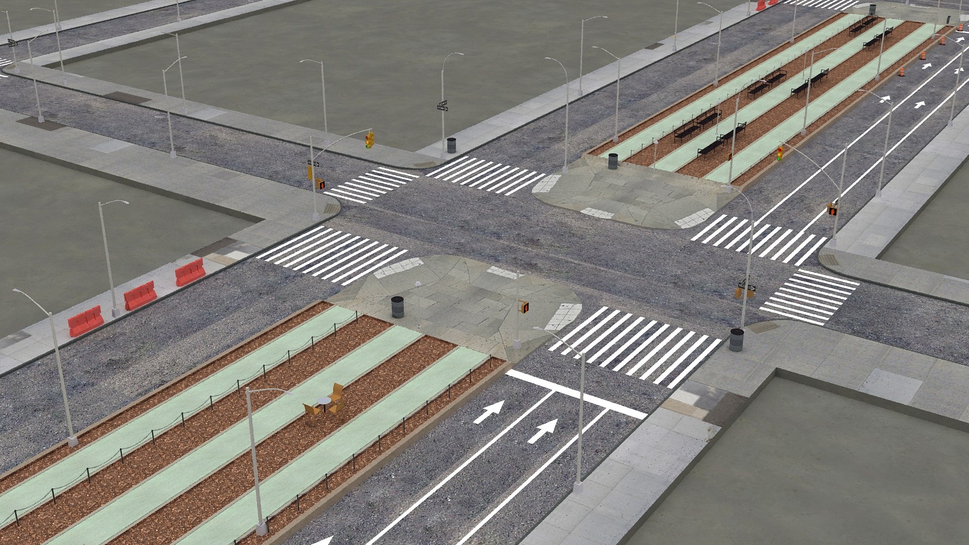 3D road city model - TurboSquid 1692991