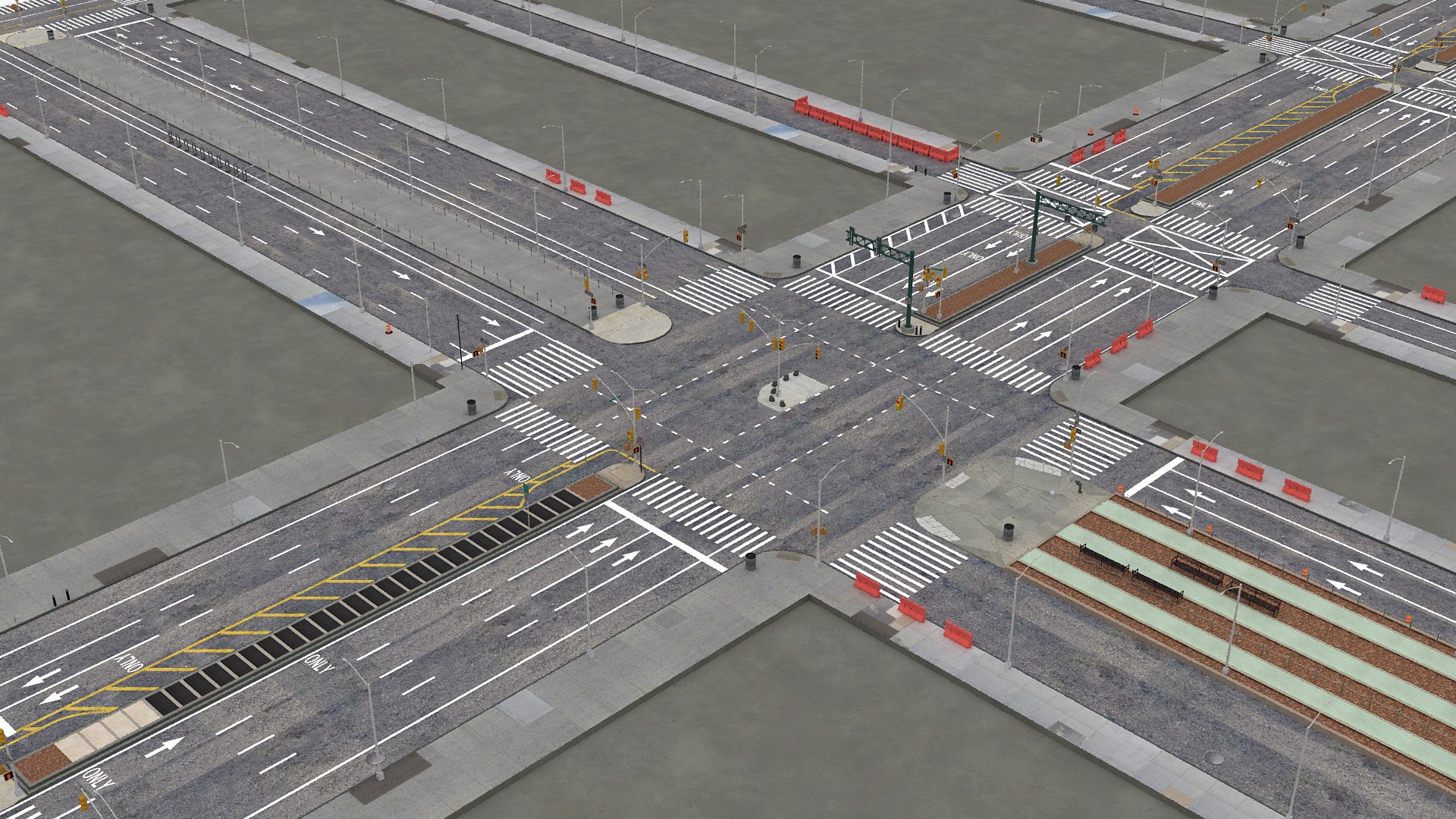 3D Road City Model - TurboSquid 1692991